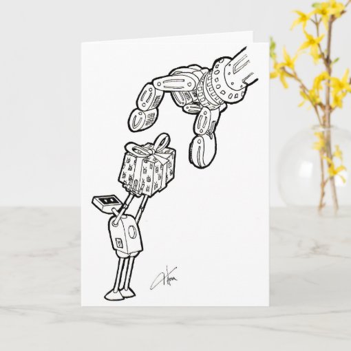 Robot Greeting Card - little gifts | Zazzle