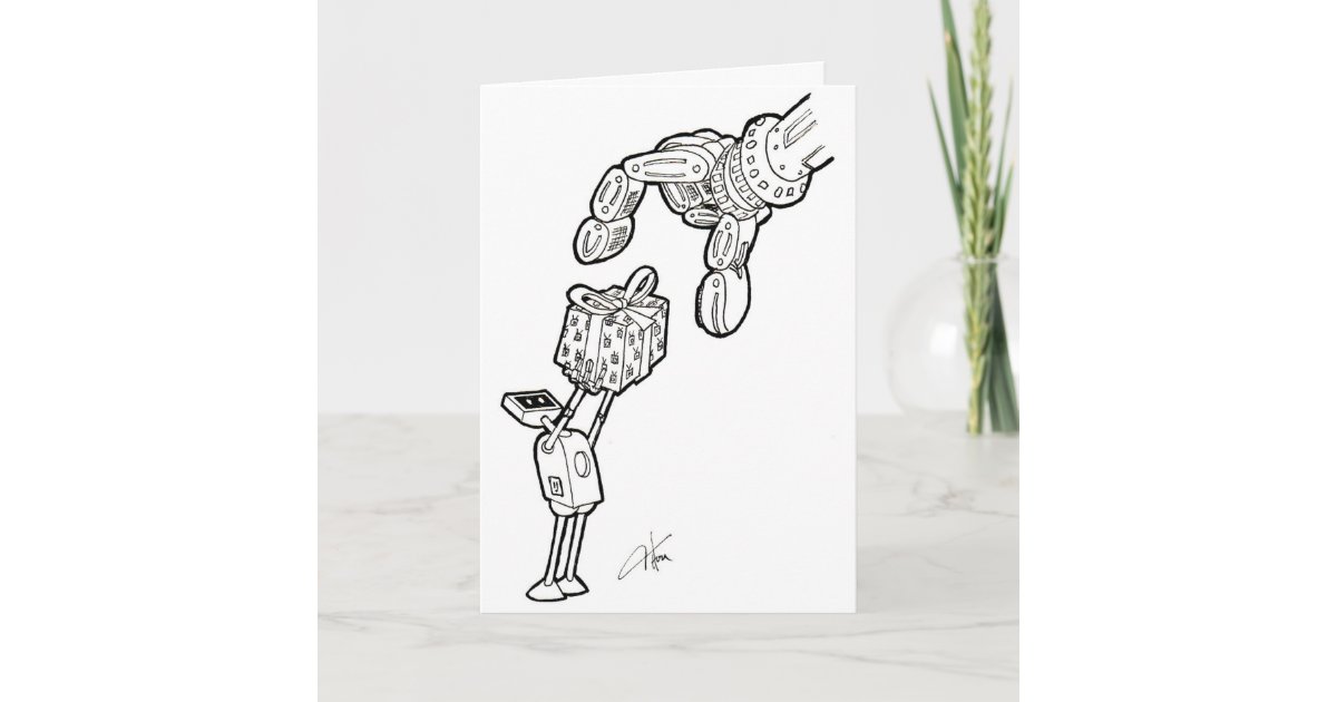 Robot Greeting Card - little gifts | Zazzle