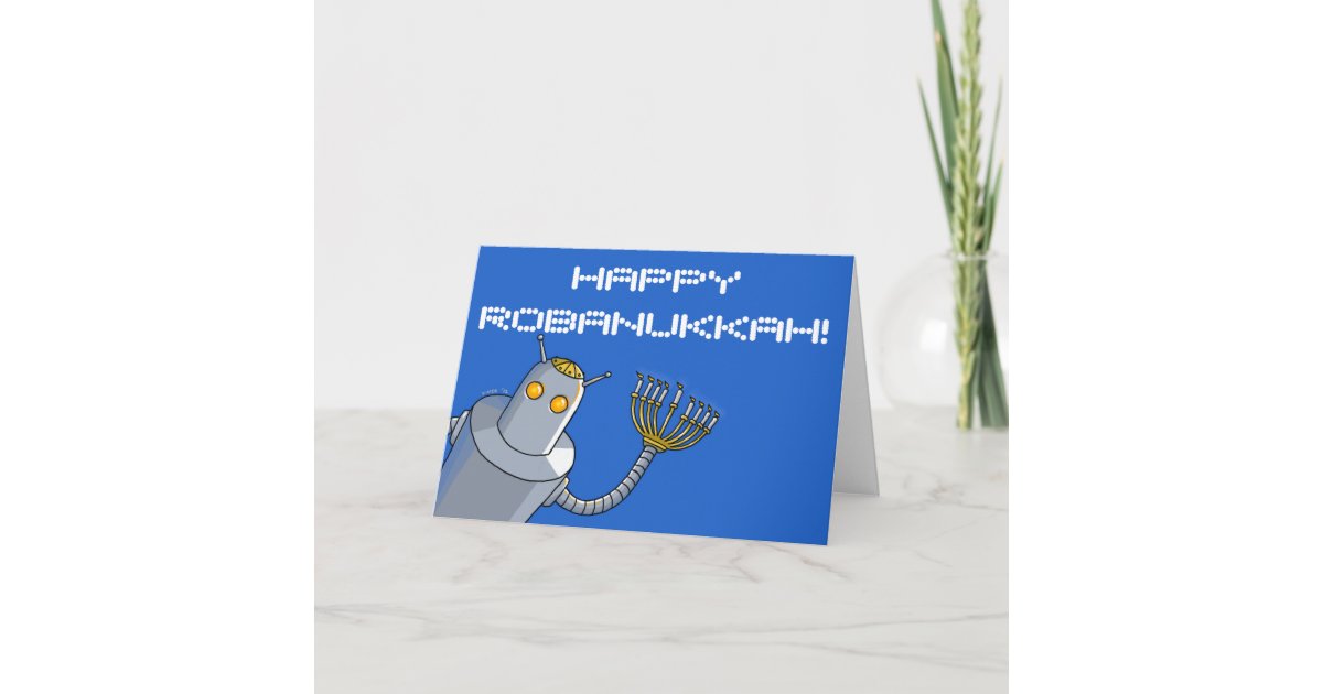 Robot Hanukkah! Holiday Card | Zazzle