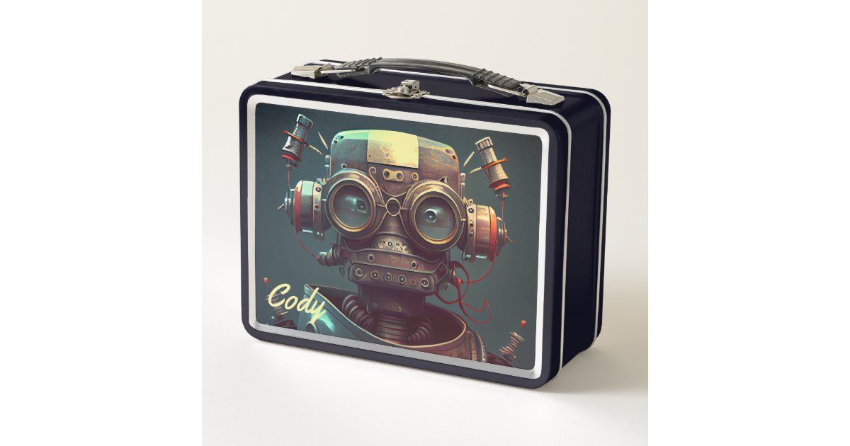 Robot Metal Lunch Box | Zazzle