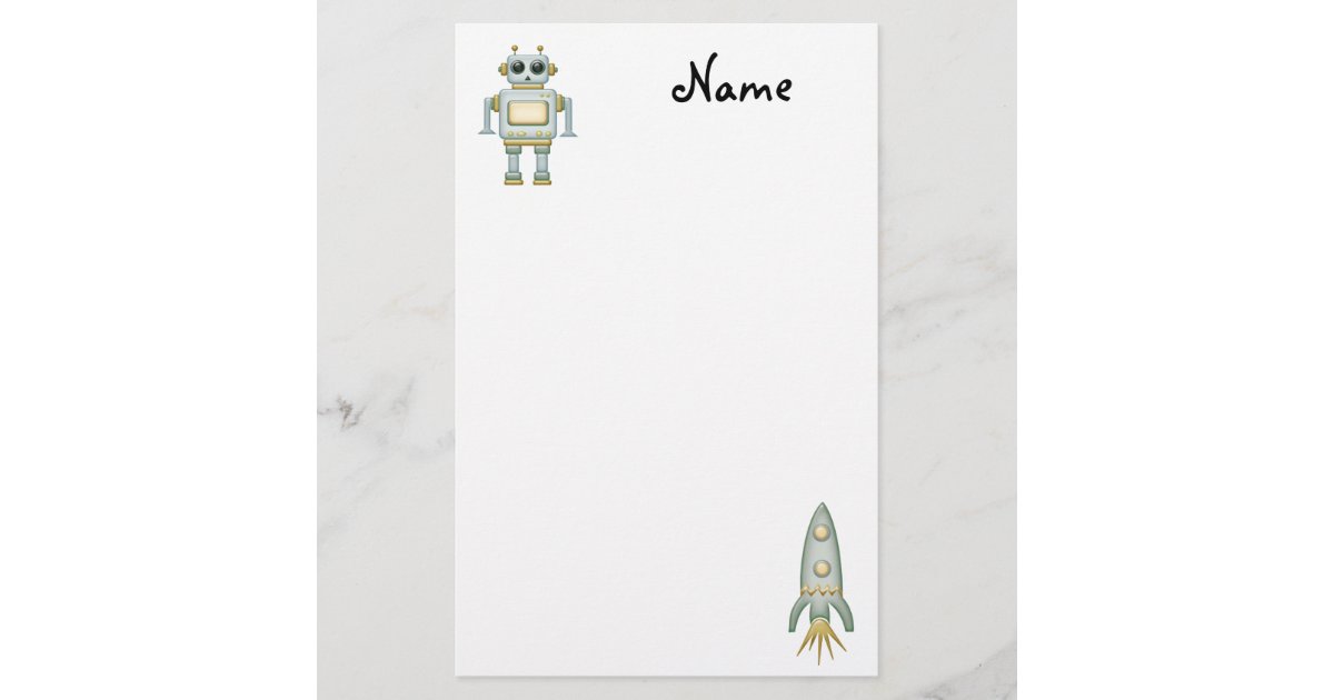 Robot Stationary Stationery | Zazzle