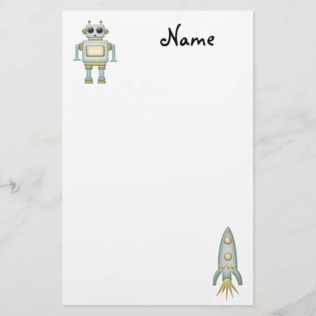 Robot Stationary Stationery | Zazzle