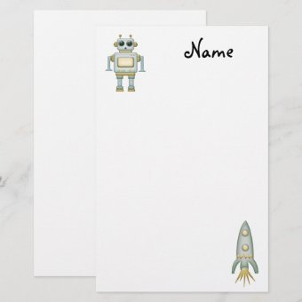Robot Stationary Stationery | Zazzle