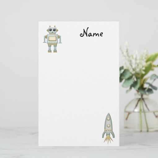 Robot Stationary Stationery | Zazzle