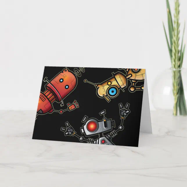Robot Thank You card | Zazzle
