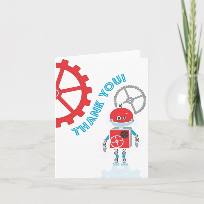 Robot | Thank You Card | Zazzle.com