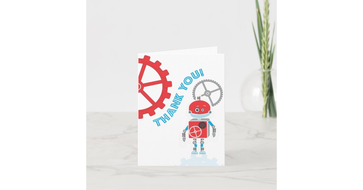 Robot | Thank You Card | Zazzle
