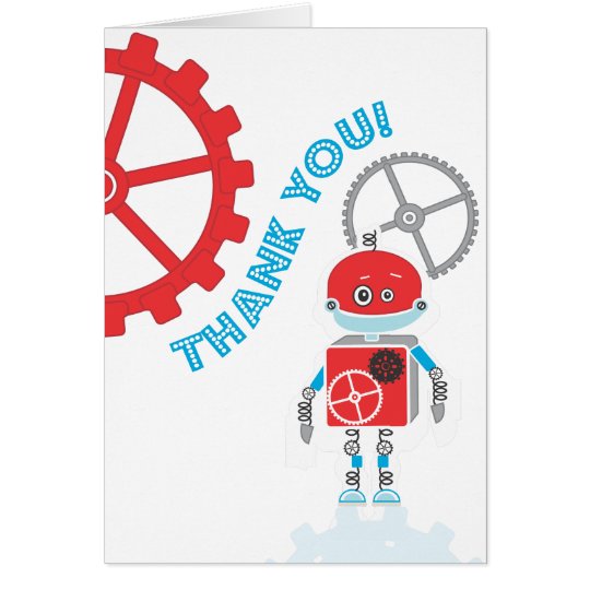Robot | Thank You Card | Zazzle.com