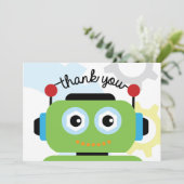 Robot Thank You Card | Robot Birthday Party | Zazzle