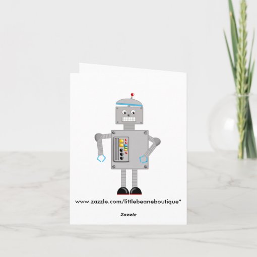 Robot Thank you Note card | Zazzle