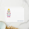 Robot Thank You Note Cards Personal Stationery | Zazzle
