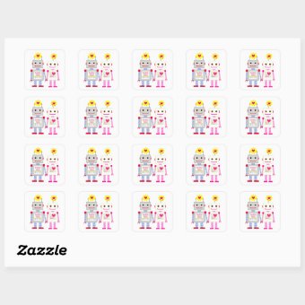 Robot Thank You Stickers | Zazzle