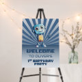 Robot Theme 1st Birthday Welcome Sign | Zazzle