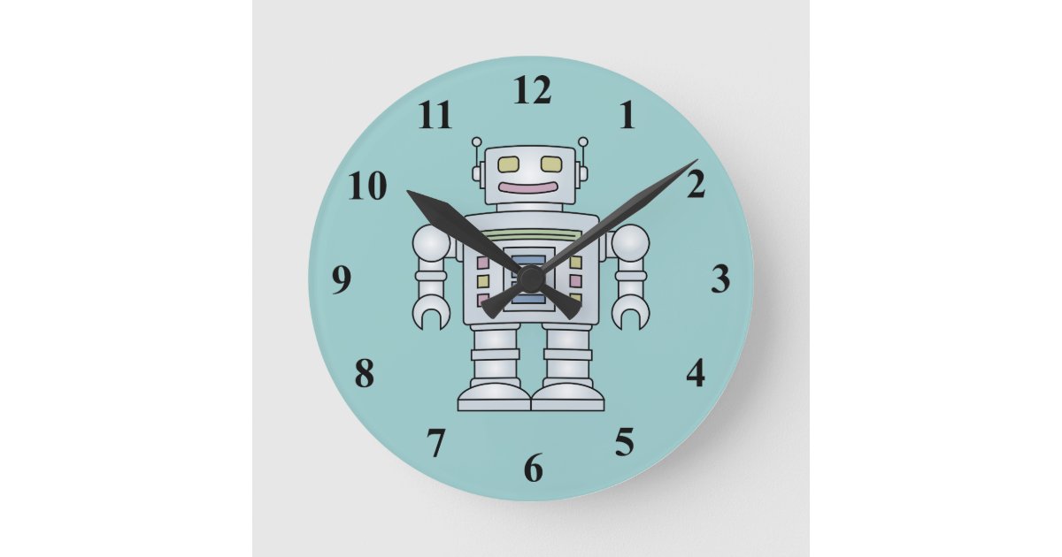 Robot wall clock | Zazzle
