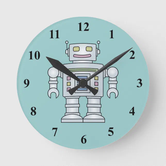 Robot wall clock | Zazzle