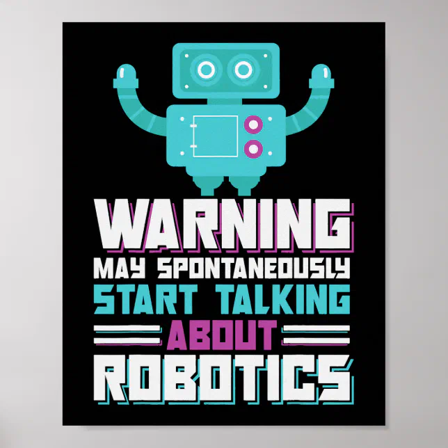 Robotics Engineering AI Autonomous Robot Building Poster | Zazzle