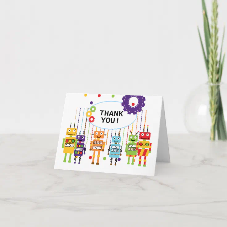 Robots Thank You Note Cards | Zazzle