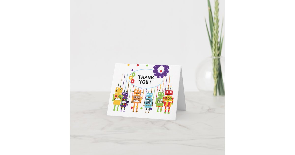 Robots Thank You Note Cards | Zazzle
