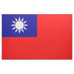 TAIWAN Flag ROC Map Outline Fabric | Zazzle