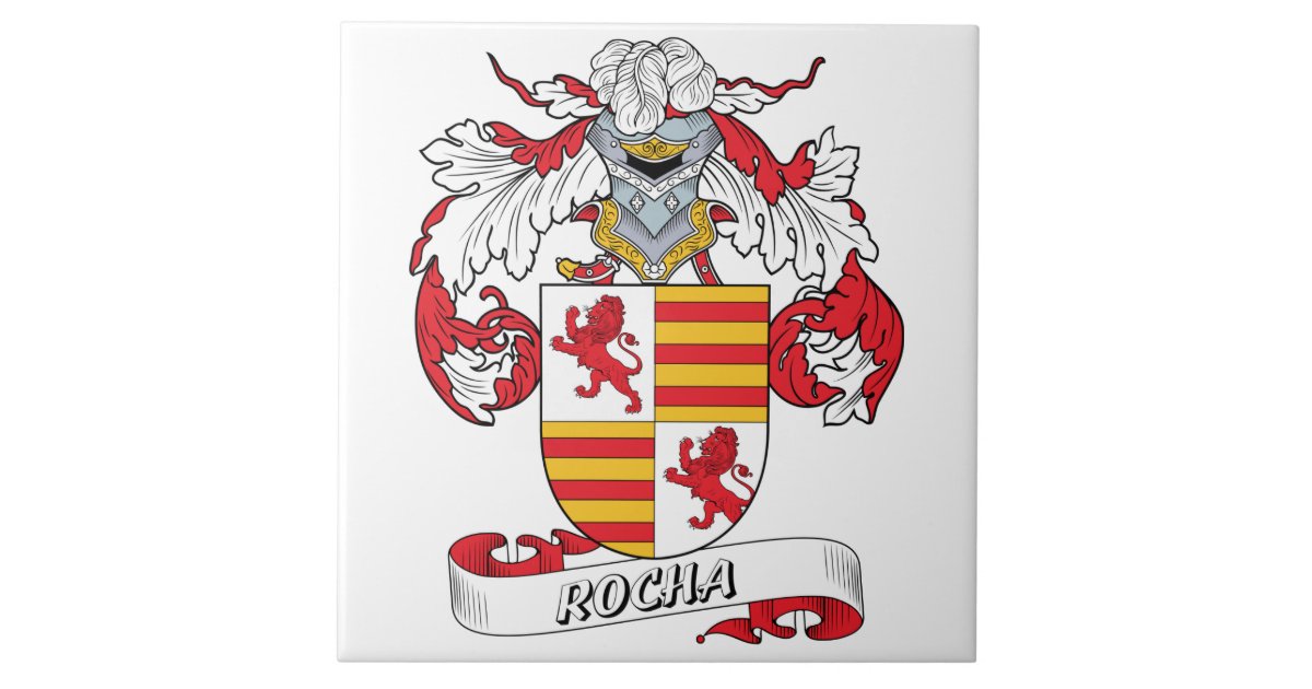 Rocha Family Crest Tile | Zazzle