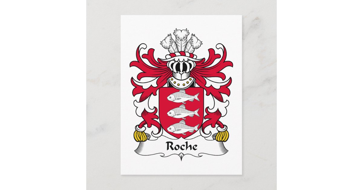 Roche Family Crest Postcard | Zazzle