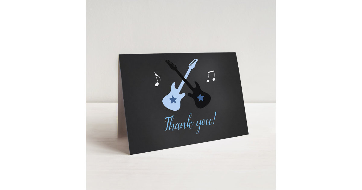 Rock a bye Baby Rock Star Thank you cards | Zazzle