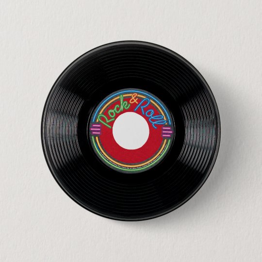 Rock and Roll 45 rpm Record Button | Zazzle.com