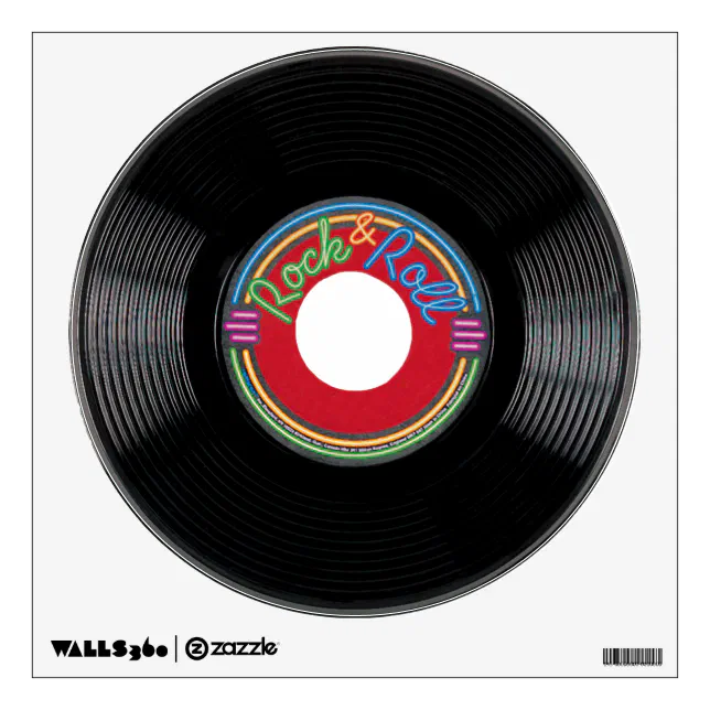 Rock and Roll 45 rpm Record Wall Sticker | Zazzle