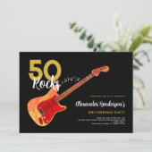 Rock and Roll 50th birthday party 50 rocks Invitation | Zazzle