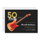 Rock and Roll 50th birthday party 50 rocks Invitation | Zazzle