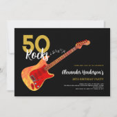 Rock and Roll 50th birthday party 50 rocks Invitation | Zazzle