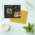 Rock and Roll 50th Birthday Party Budget Flyer | Zazzle