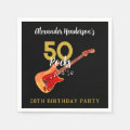 Rock and Roll 50th Birthday Party Napkins | Zazzle