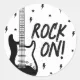 Rock and Roll Birthday Party Classic Round Sticker | Zazzle