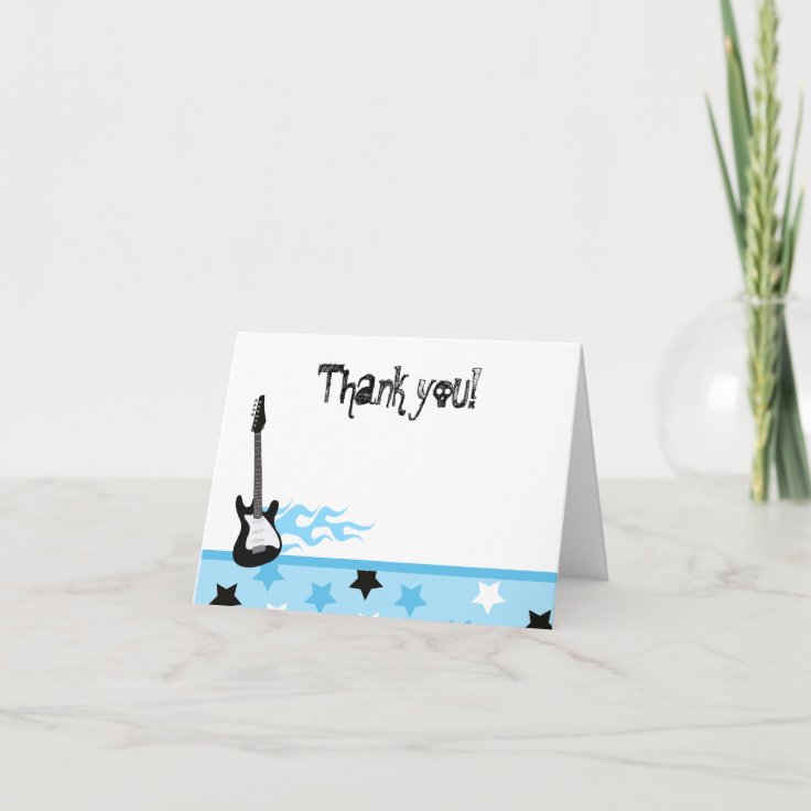 Rock and Roll Folded Thank you notes | Zazzle