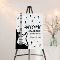 Rock and Roll Guitar Birthday Welcome Sign | Zazzle