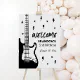 Rock and Roll Guitar Birthday Welcome Sign | Zazzle