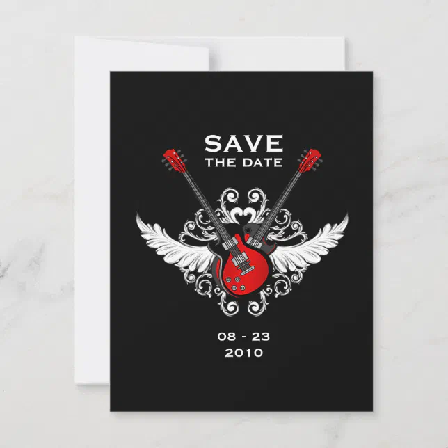 Rock and Roll Guitars Save the Date | Zazzle
