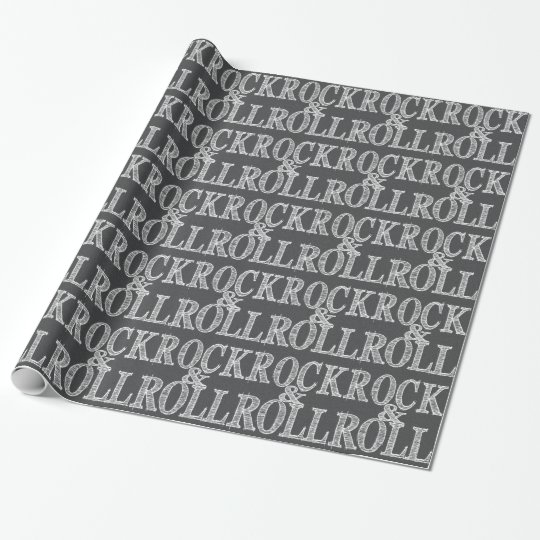 Rock and roll leather & chalk wrapping paper | Zazzle.com