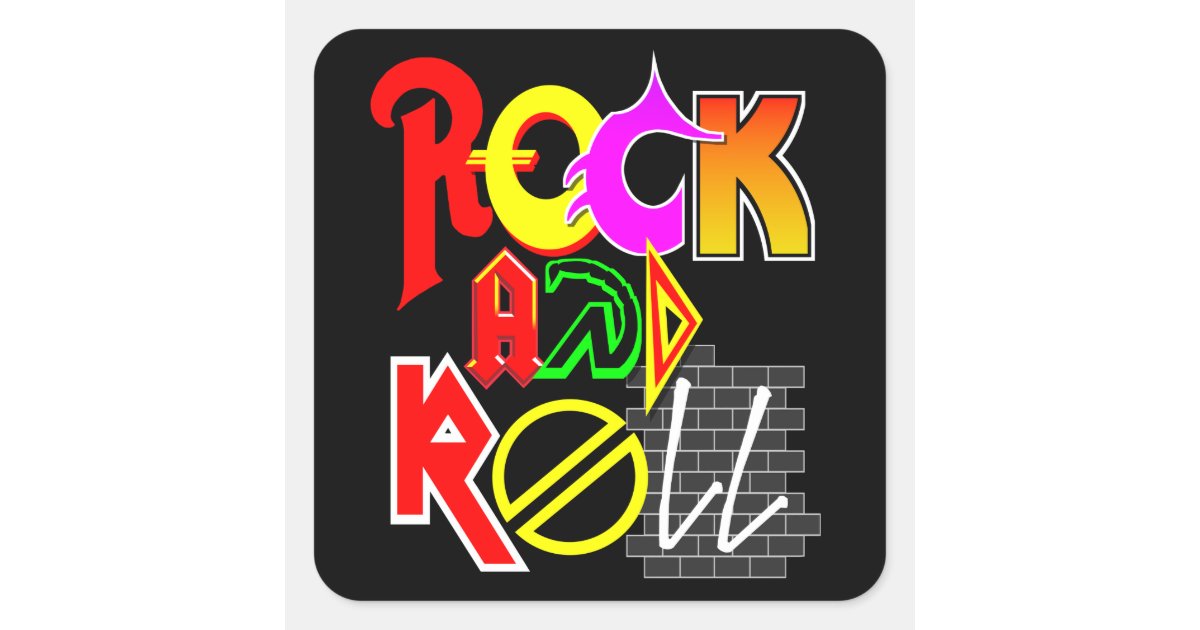 Rock and Roll Sticker | Zazzle