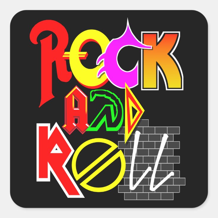 Rock and Roll Sticker | Zazzle