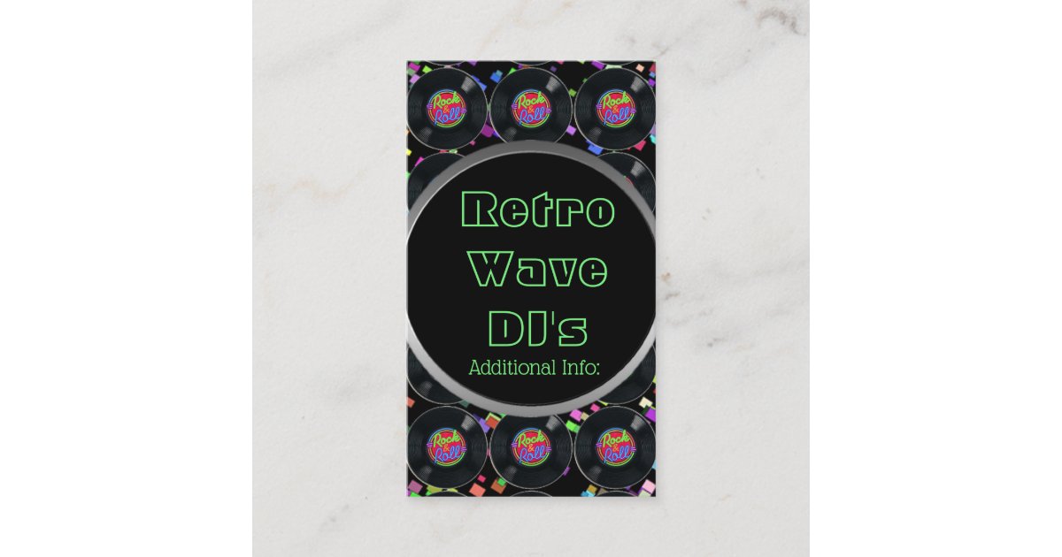 Rock And Roll Vinyl Business Card 2 | Zazzle
