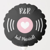 Rock and roll vinyl music record wedding balloons | Zazzle
