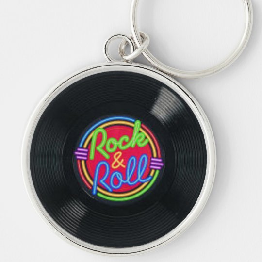 Rock and Roll Vinyl Record Key Chain | Zazzle.com