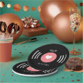 Rock and roll vinyl record wedding party plates | Zazzle