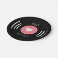 Rock and roll vinyl record wedding party plates | Zazzle