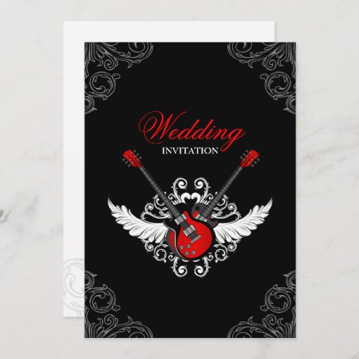 Rock and Roll Wedding Invitation | Zazzle