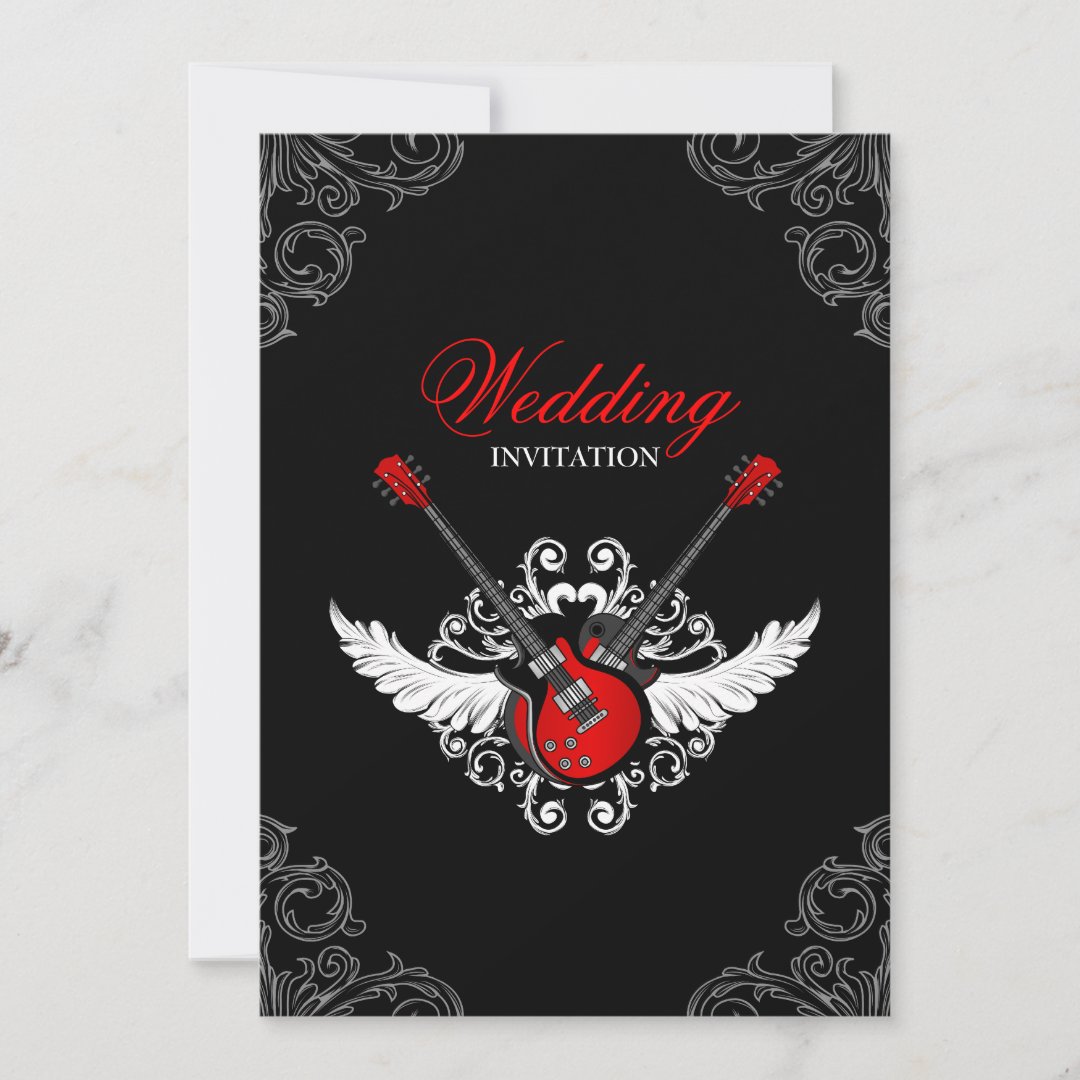 Rock and Roll Wedding Invitation | Zazzle
