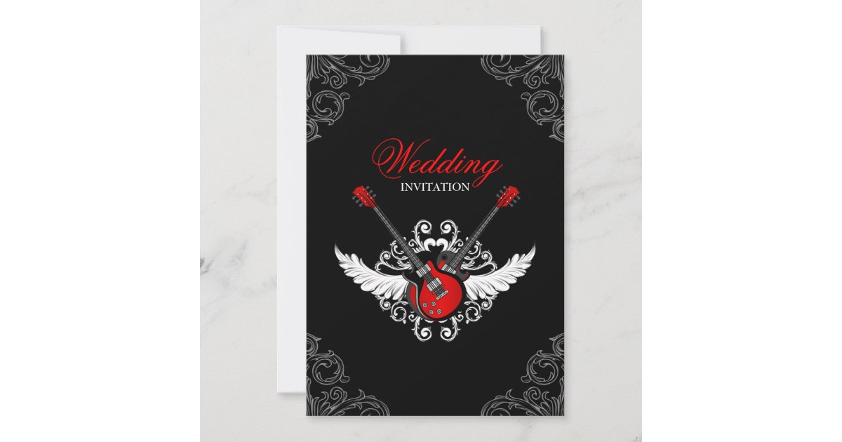 Rock and Roll Wedding Invitation | Zazzle