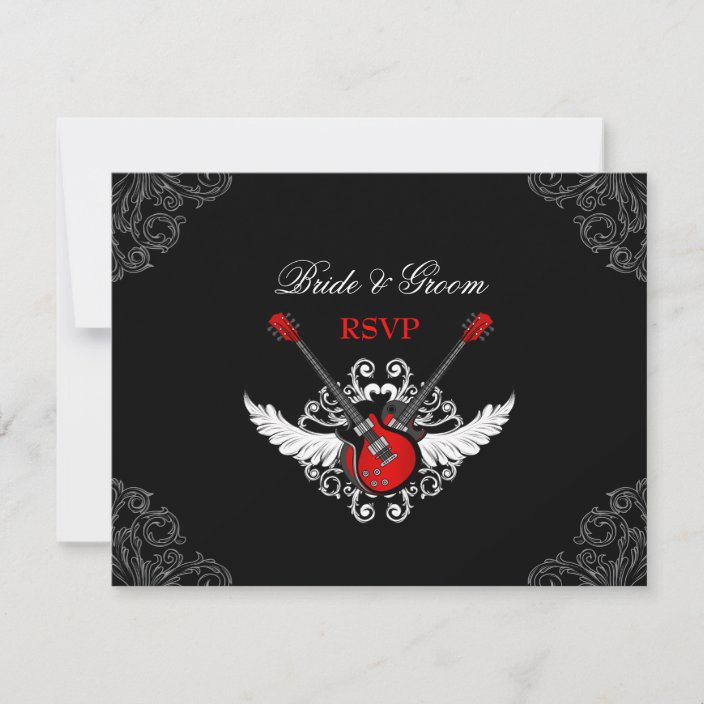 Rock and Roll Wedding RSVP card | Zazzle.com